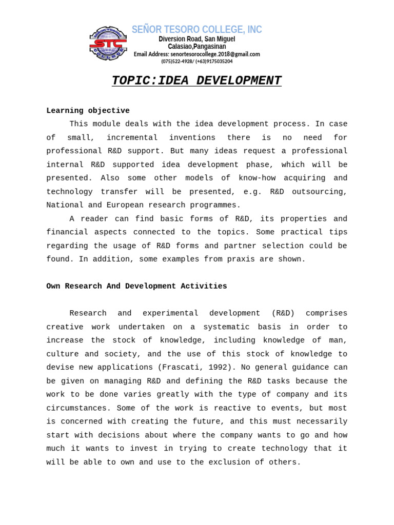 Idea Selection | PDF