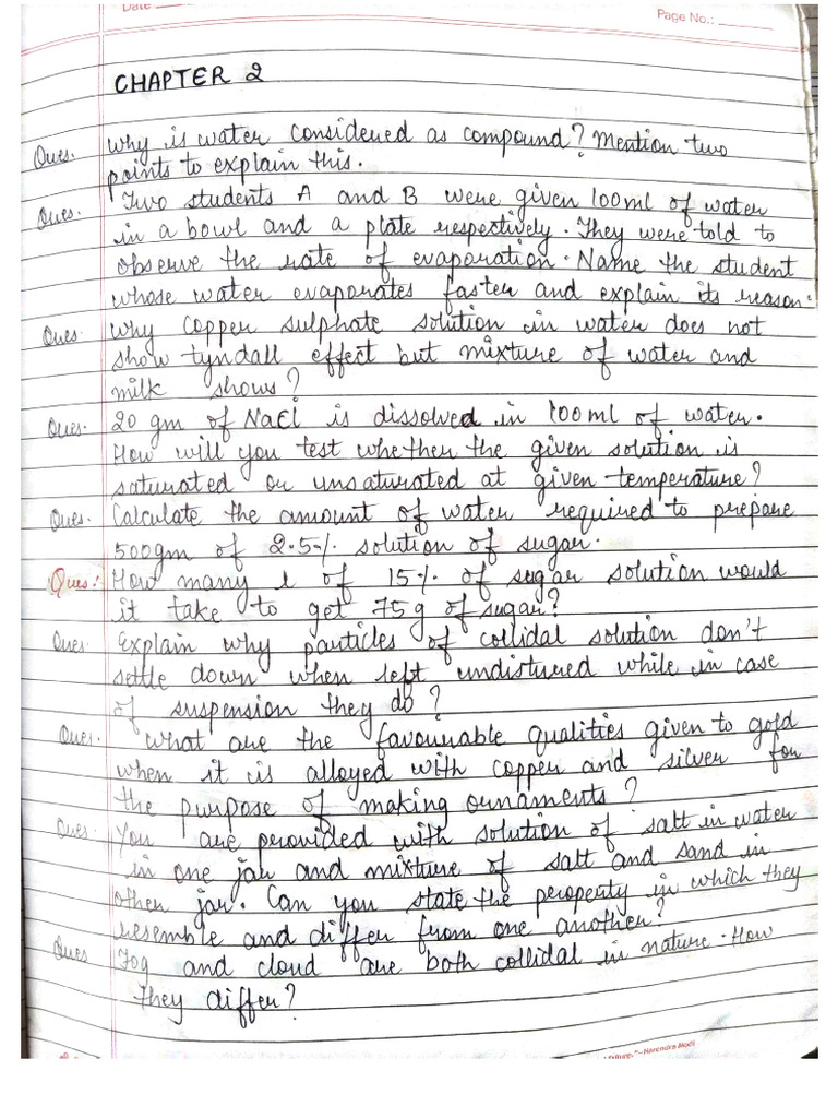 Class 9 Science Ch 2 A No 10 2024 25 Pdf
