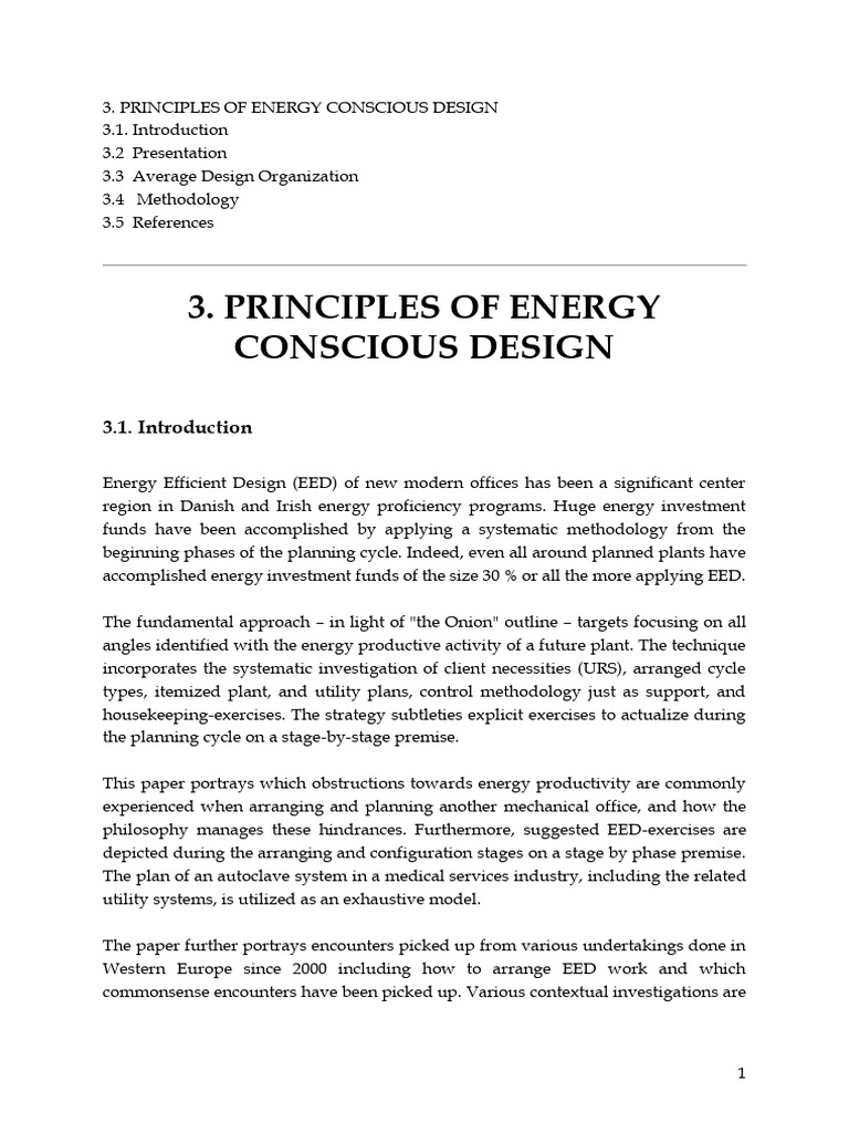 Principles of Energy Conscious Design | PDF