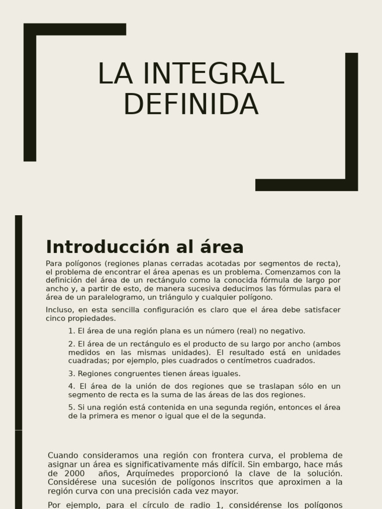 1 La Integral Definida | PDF