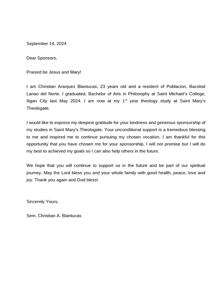 Christian Letter | PDF