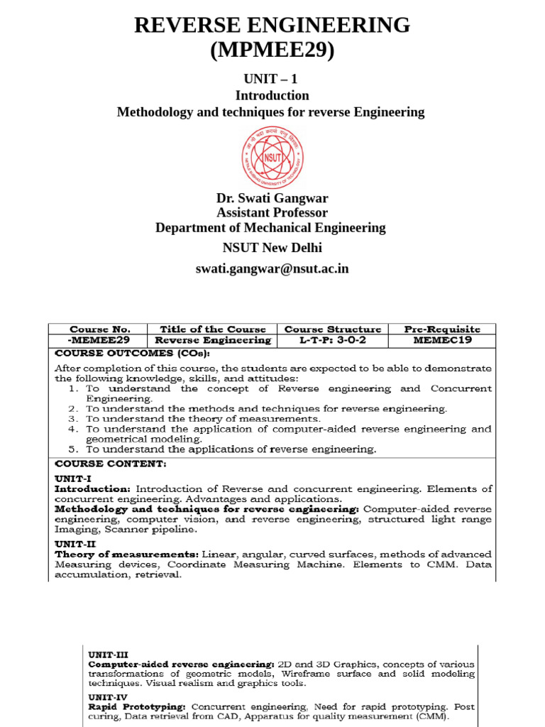 Reverse Engineering Unit1 (1) | PDF