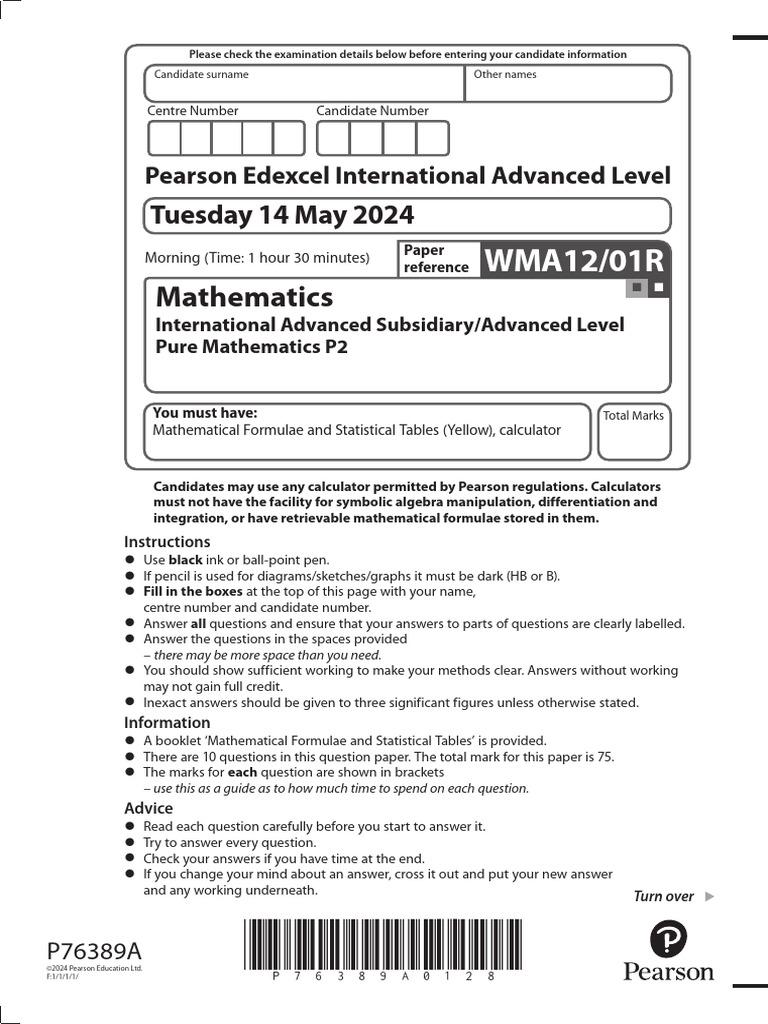 Wma12 01r Que 20240515 | PDF