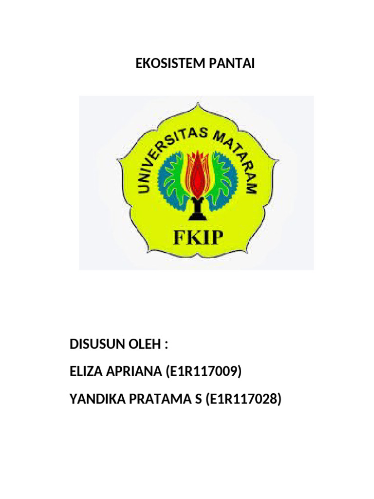 Ekosistem Pantai | PDF