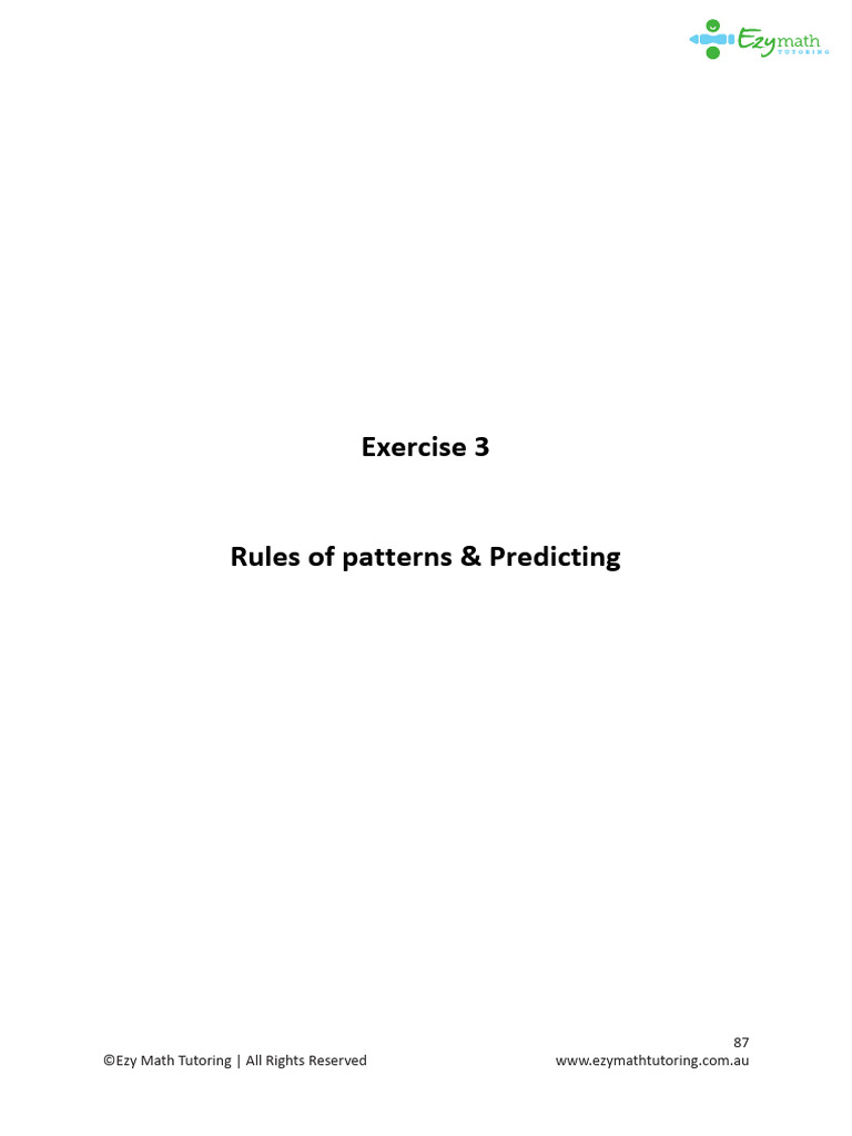 Year 5 Maths - Algebra - Patterns - Rules of Patterns - Predicting ...