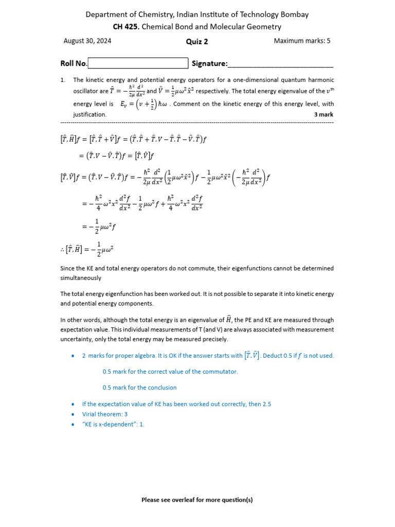 Quiz 2 Model Answer | PDF
