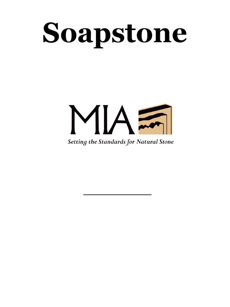 Soapstone Specifications and Guidelines | PDF | Minerals | Home & Garden