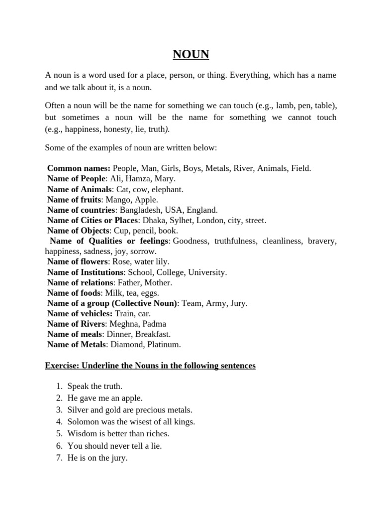 Class 6 Exercise Sheet | PDF