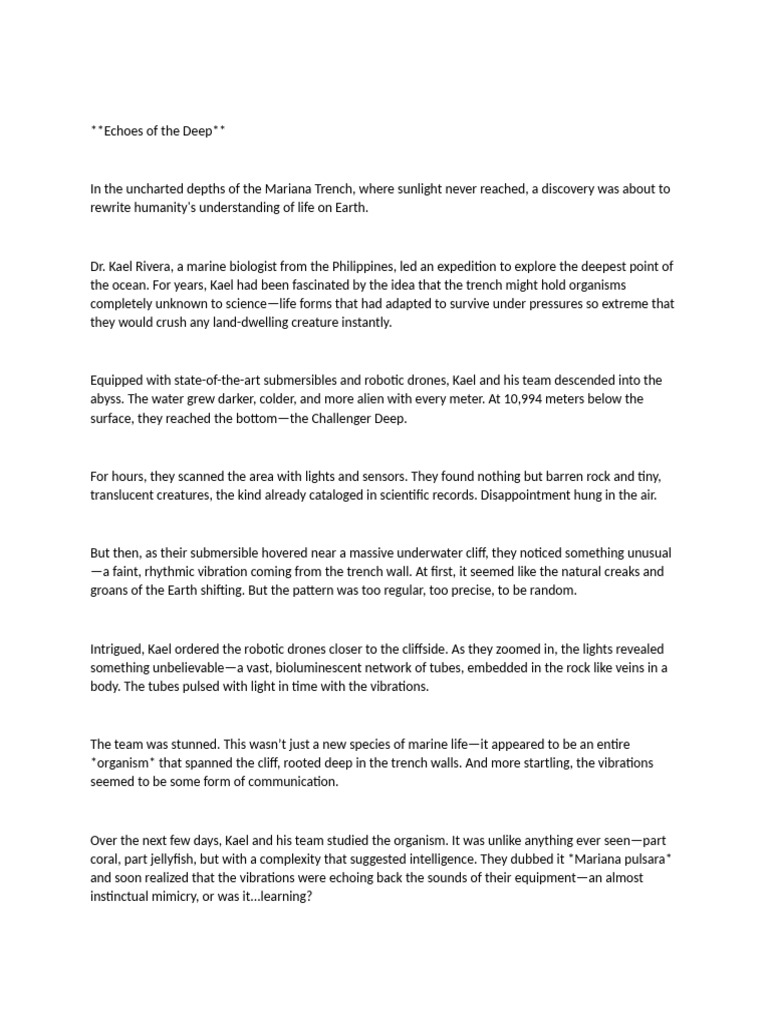 Echoes of The Deep | PDF