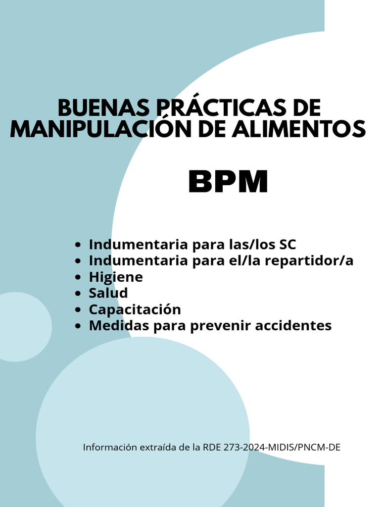 BPM ALIMENTOS Indumentaria | PDF