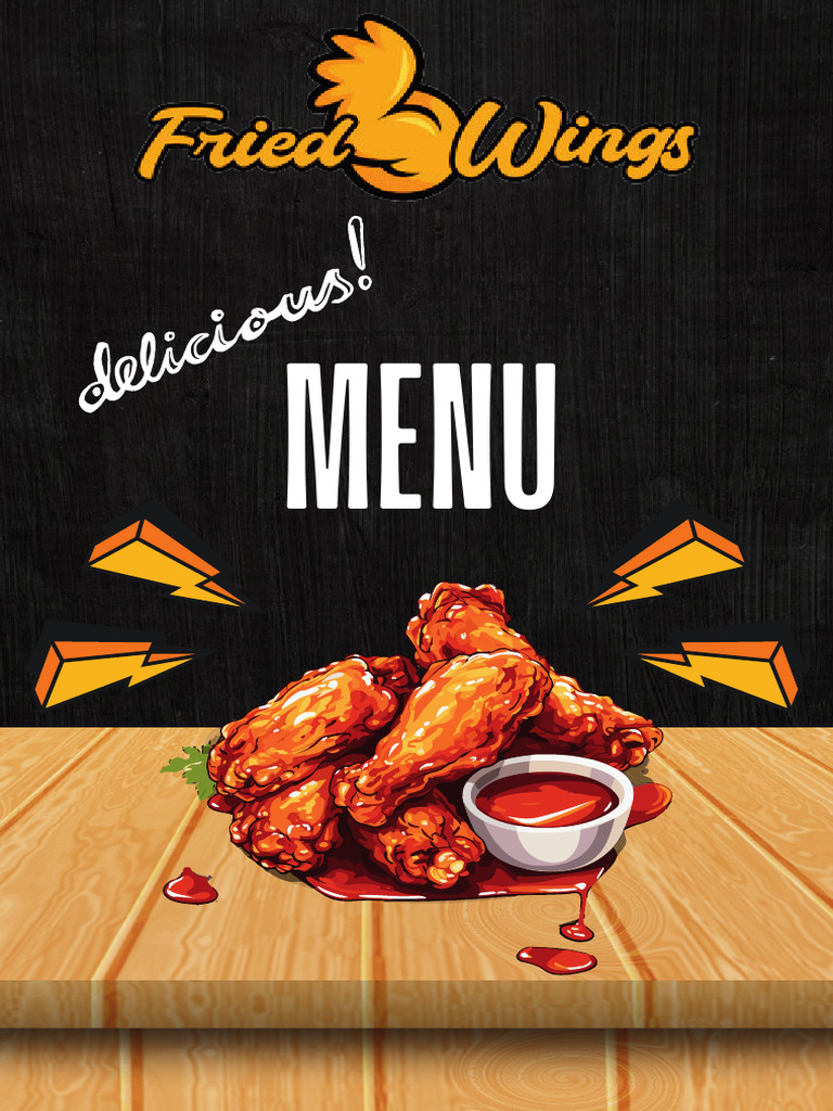 Black and Orange Modern Food Menu | PDF