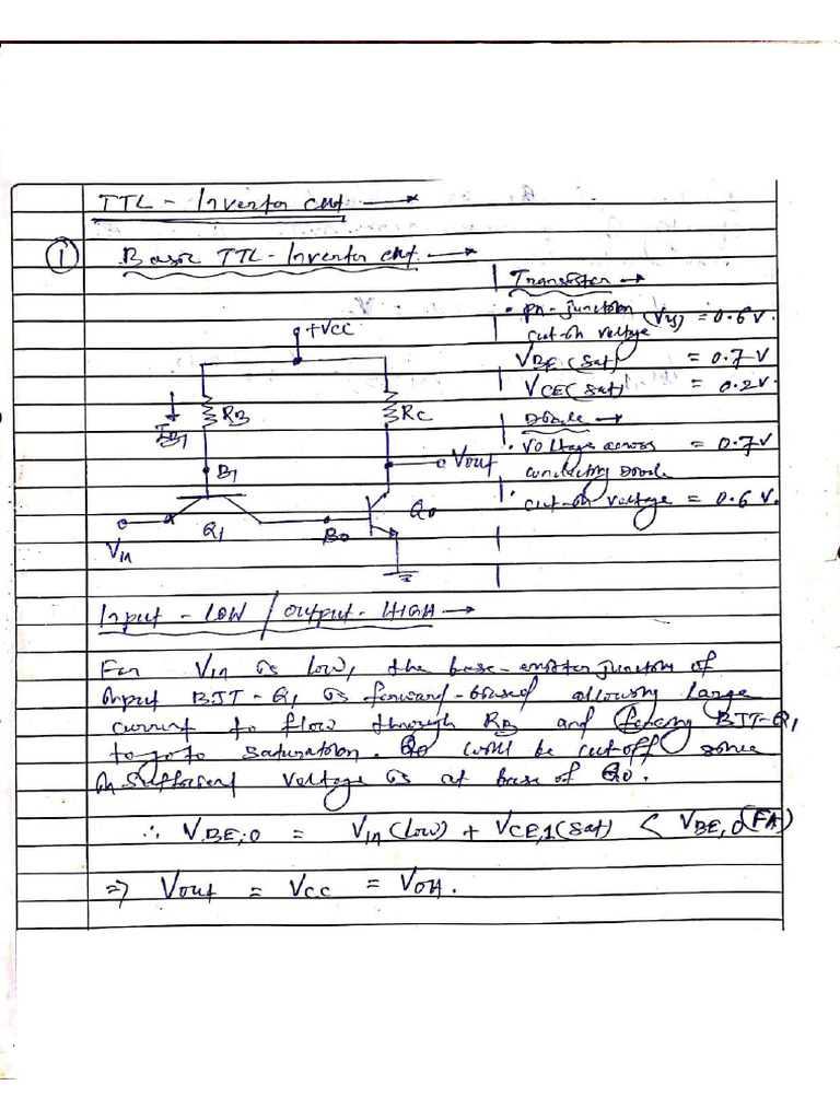 TTL_ECL_CMOS_Combined Handout | PDF