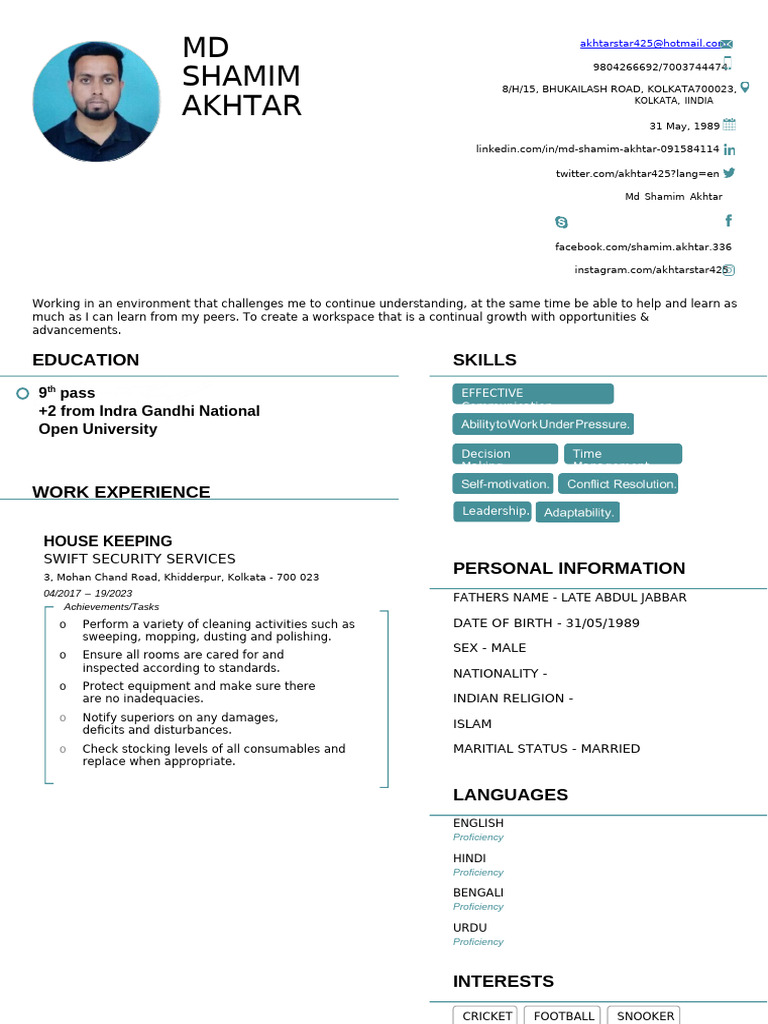 Combined Cover & CV | PDF