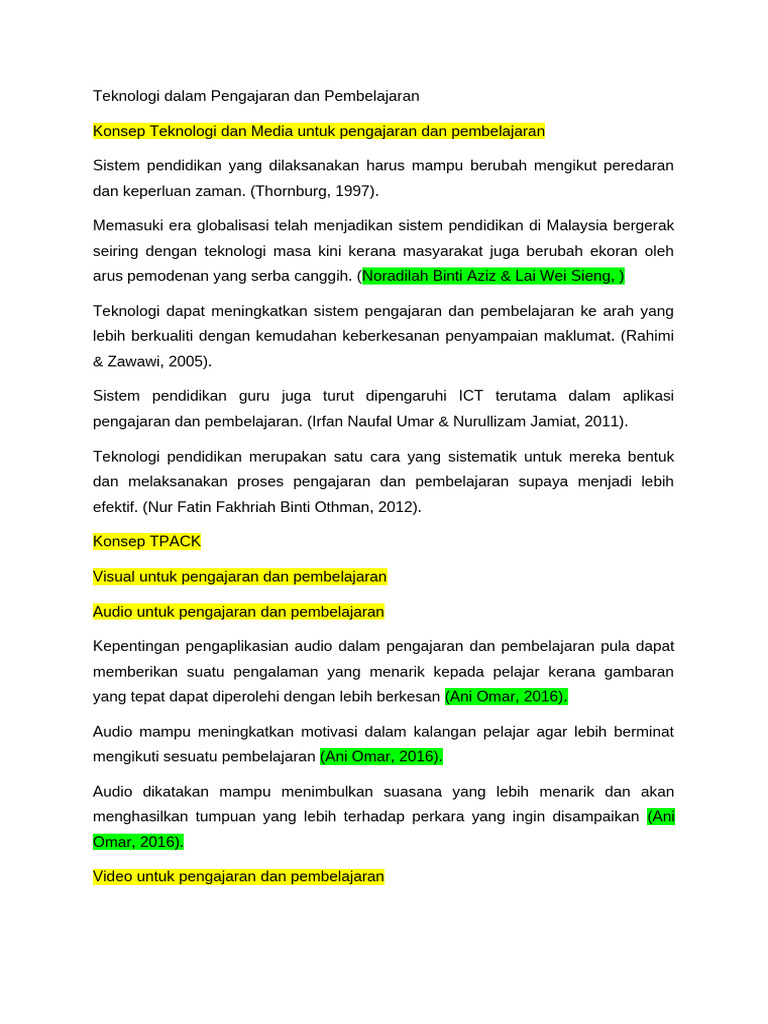 EDUP 3053 NOTA SENDIRI Teknologi Dalam Pengajaran Dan Pembelajaran | PDF