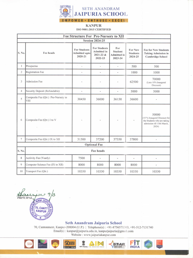 Fee-Structure-2024-25-Website | PDF
