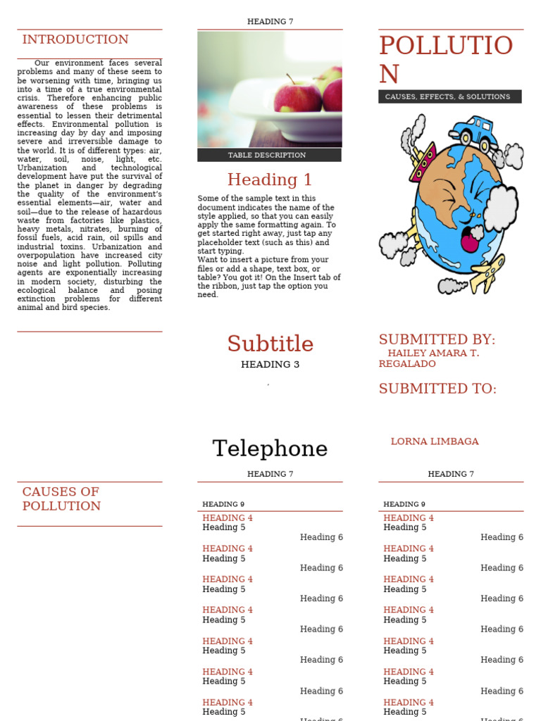 Pollution Brochure | PDF