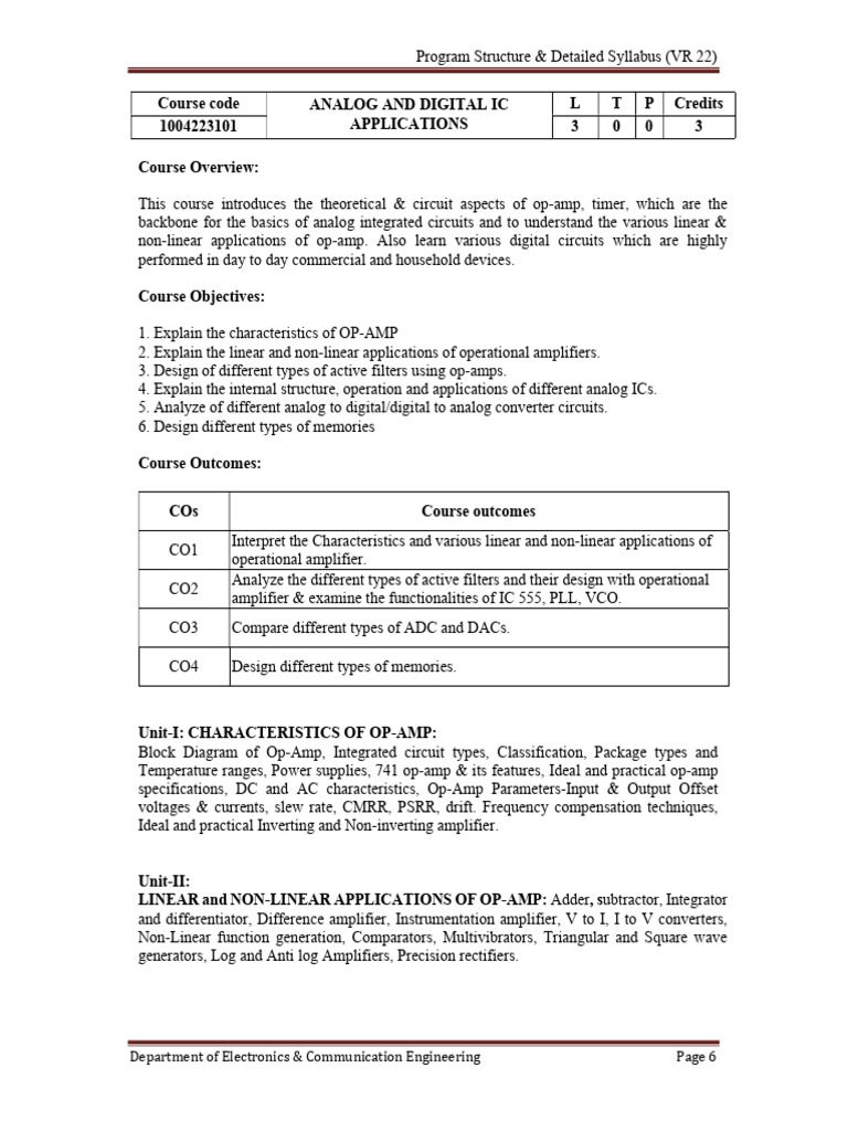 ADIC Syllabus_VR22 | PDF