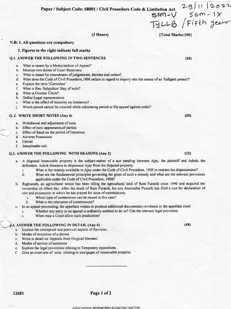 CPC 2022 | PDF | Lawsuit | Public Law