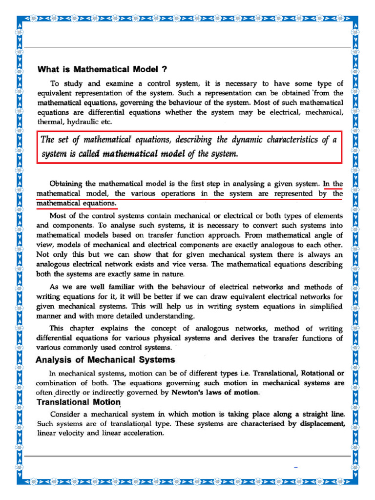 BECCEC403R03 MCSCEC 403R02-CS-U1-L02a-Mathematical Models | PDF