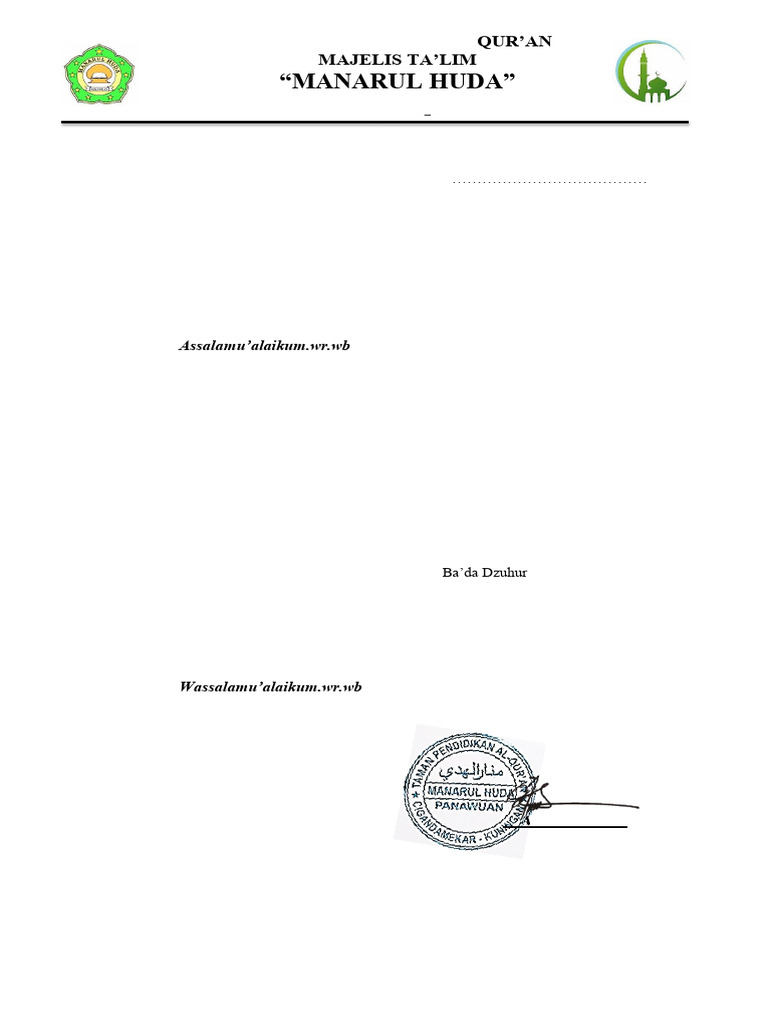 Taman Pendidikan Al Manarul Huda 2024 | PDF