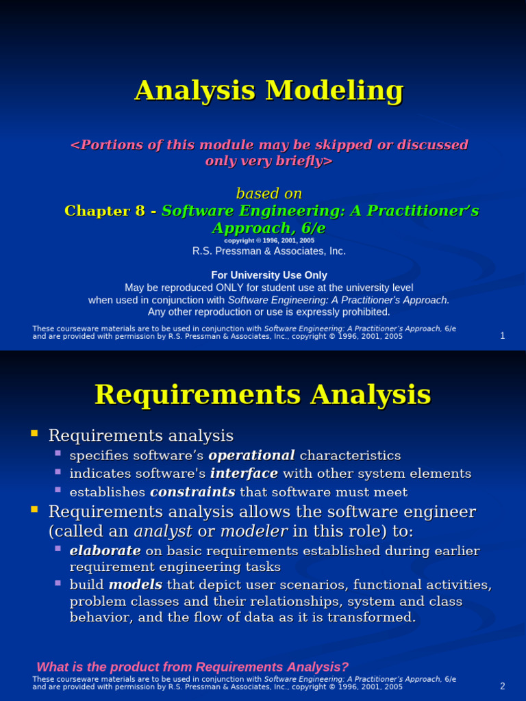 Unit2-Analysis Model | PDF
