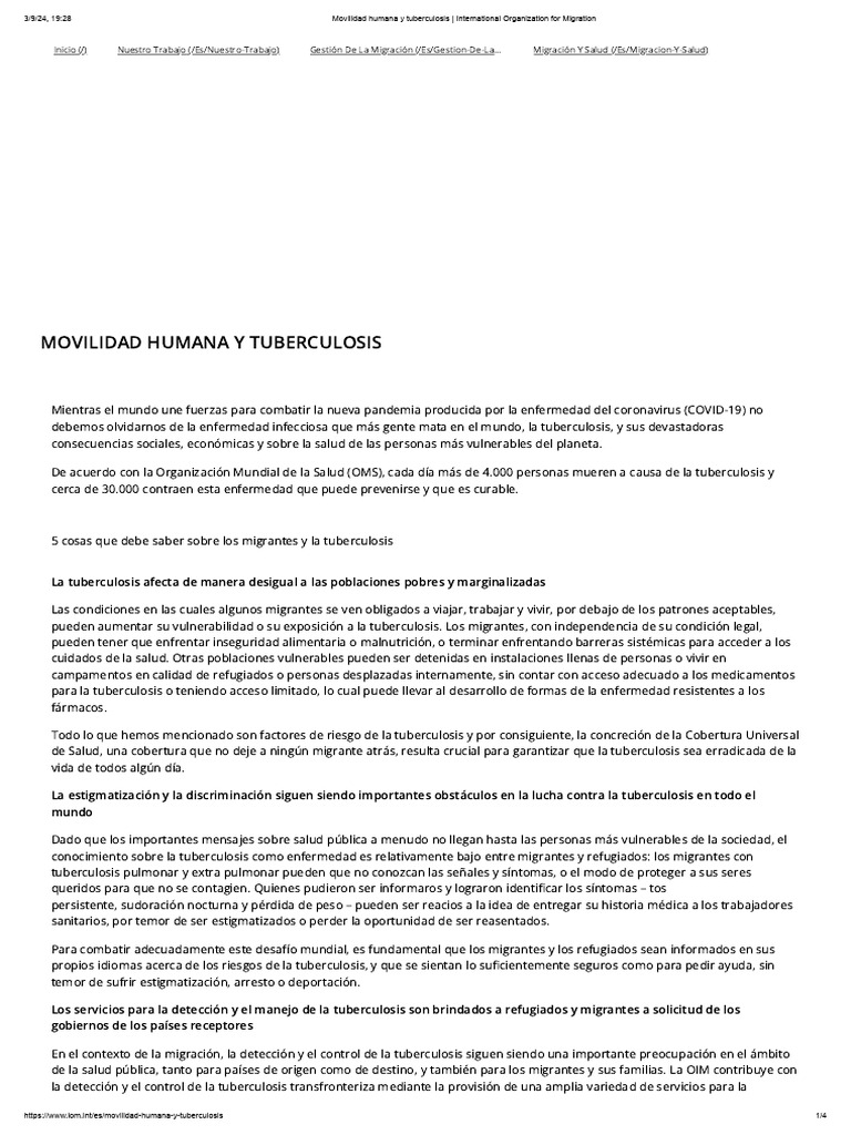 Tuberculosis OMS | PDF