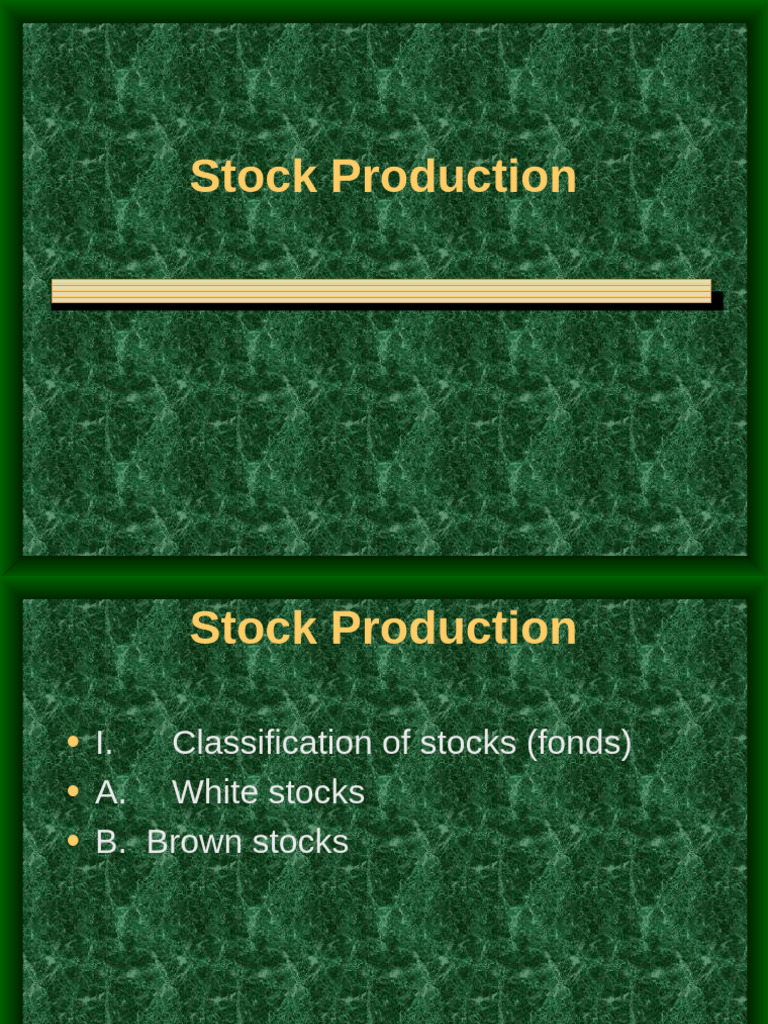 Stock Production | PDF