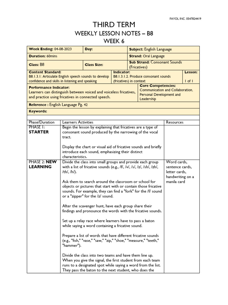 B8 Eng WK6 | PDF