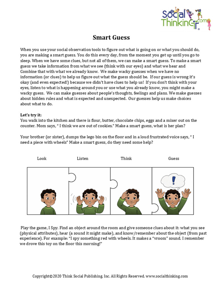 Smart Guess Thinksheet | PDF