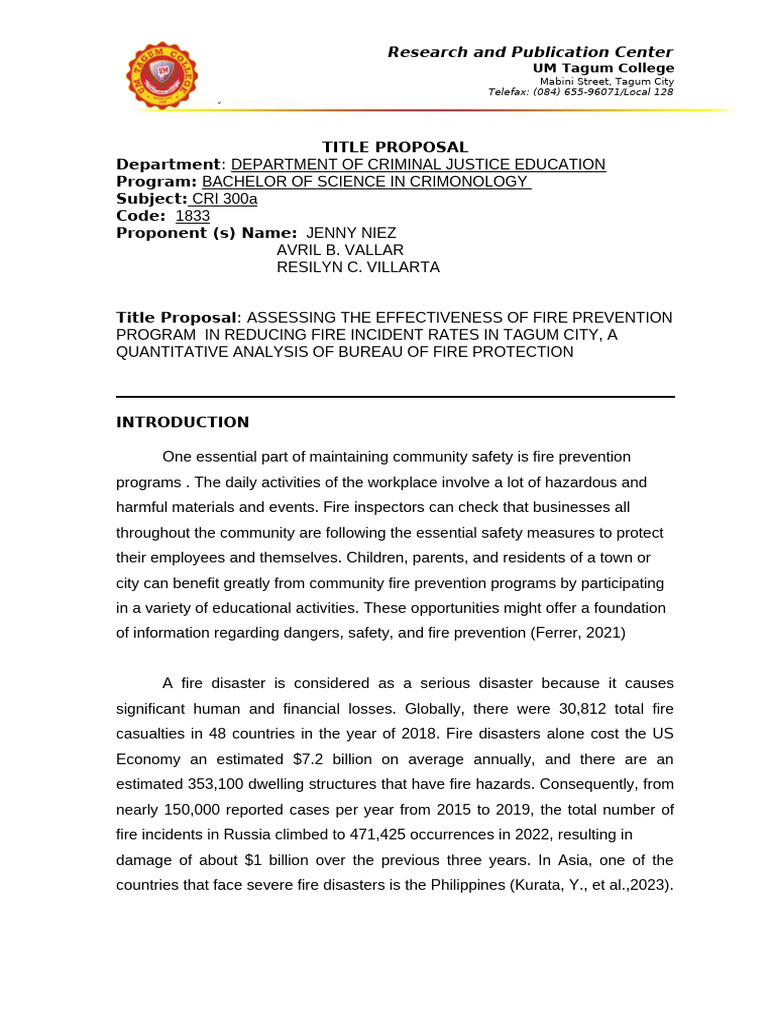 Res 1 Title-Proposal | PDF