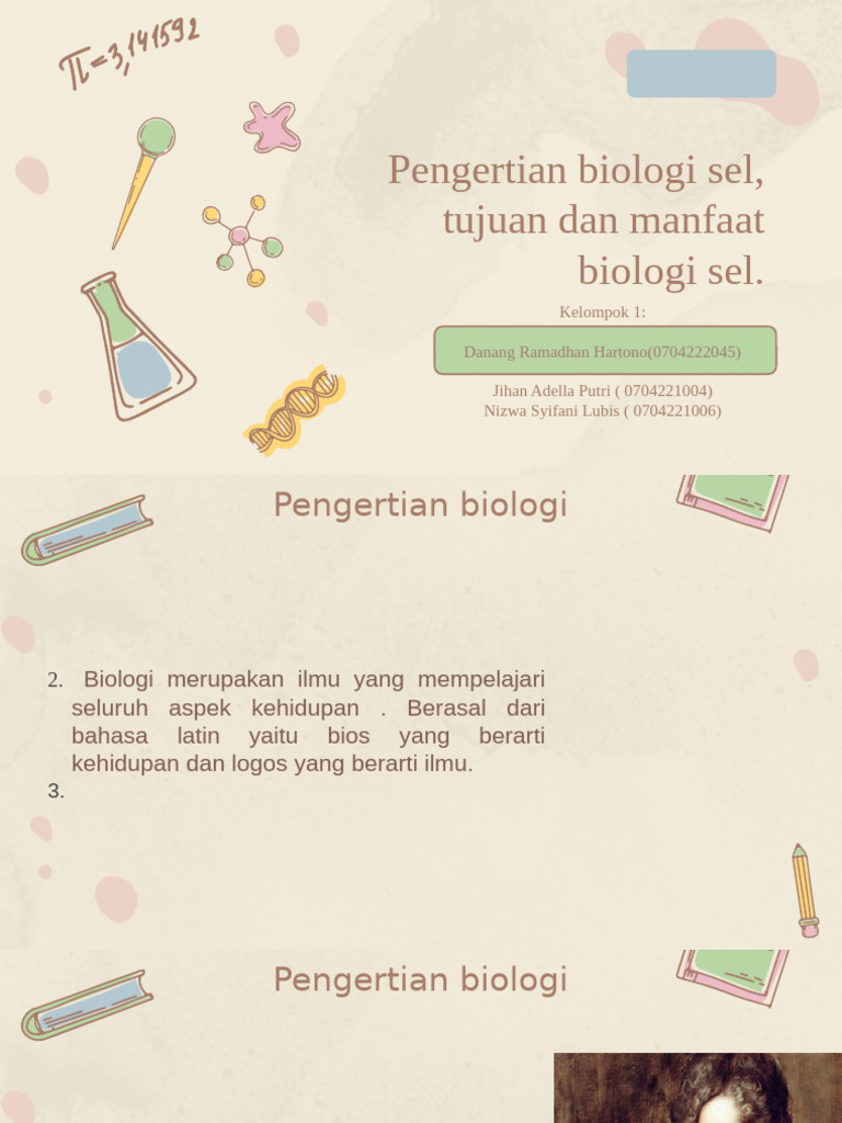 Kelompok Biosel (1) - Pengertian Biologi Sel | PDF