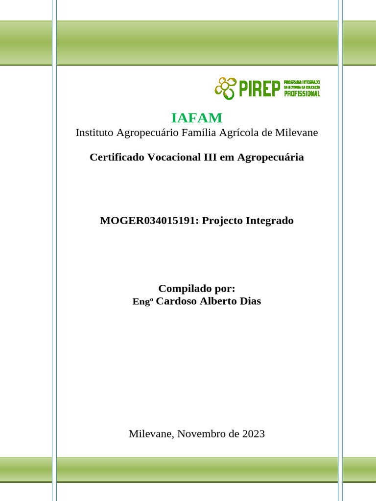 Modulo Projecto Integrado CV3 | PDF