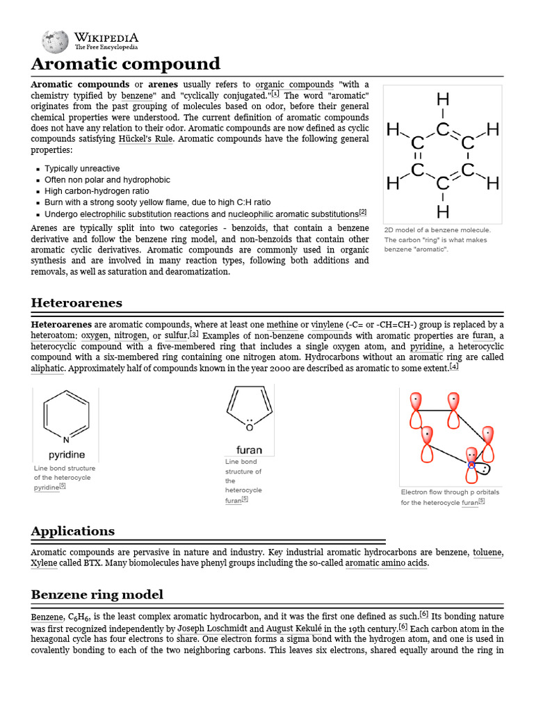 Aromatic Compound - Wikipedia | PDF