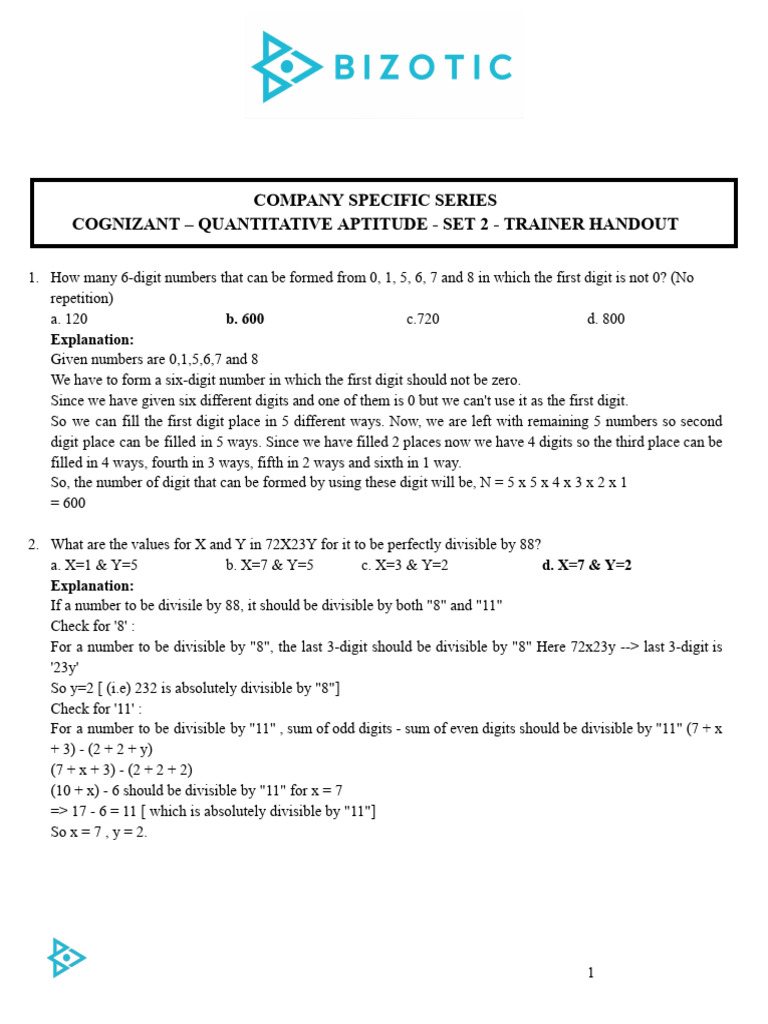 Cognizant QA Trainer Handout SET 2 | PDF