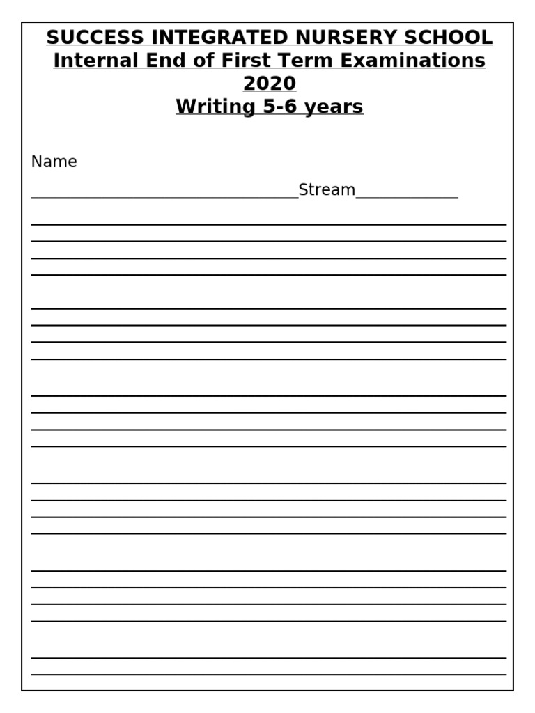 Middle Class Writing Exam | PDF
