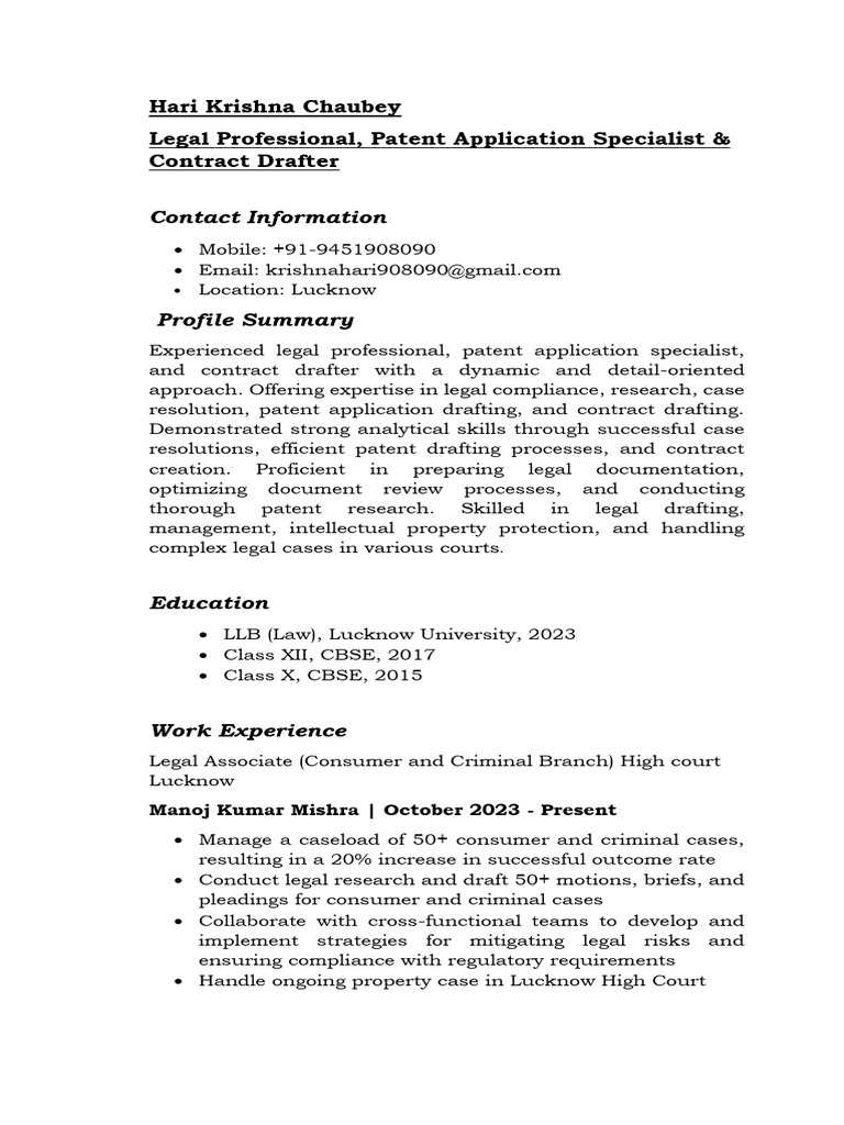 Hari Krishna Chaubey | PDF