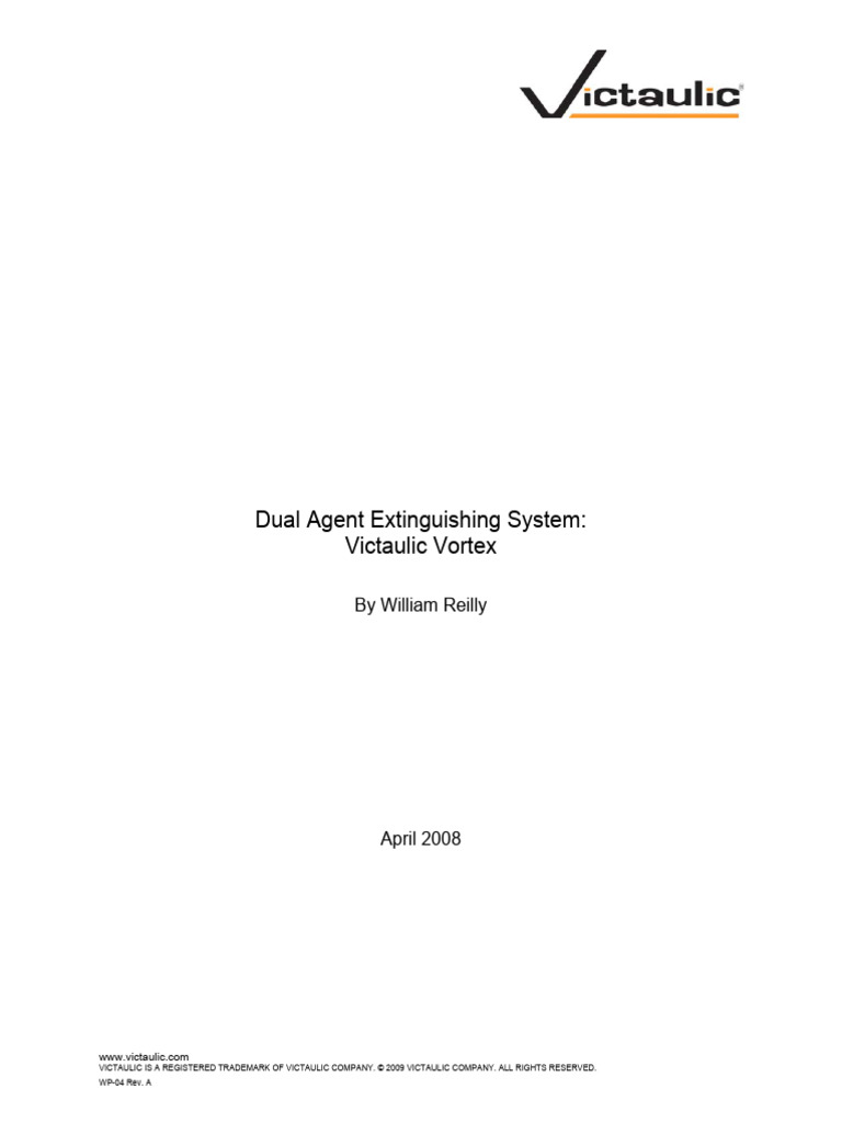 WP-04_Victaulic Vortex™ Dual Agent Extinguishing System White Paper | PDF
