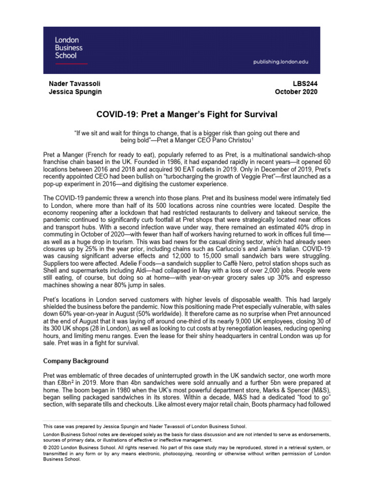 2 Pret A Manager | PDF