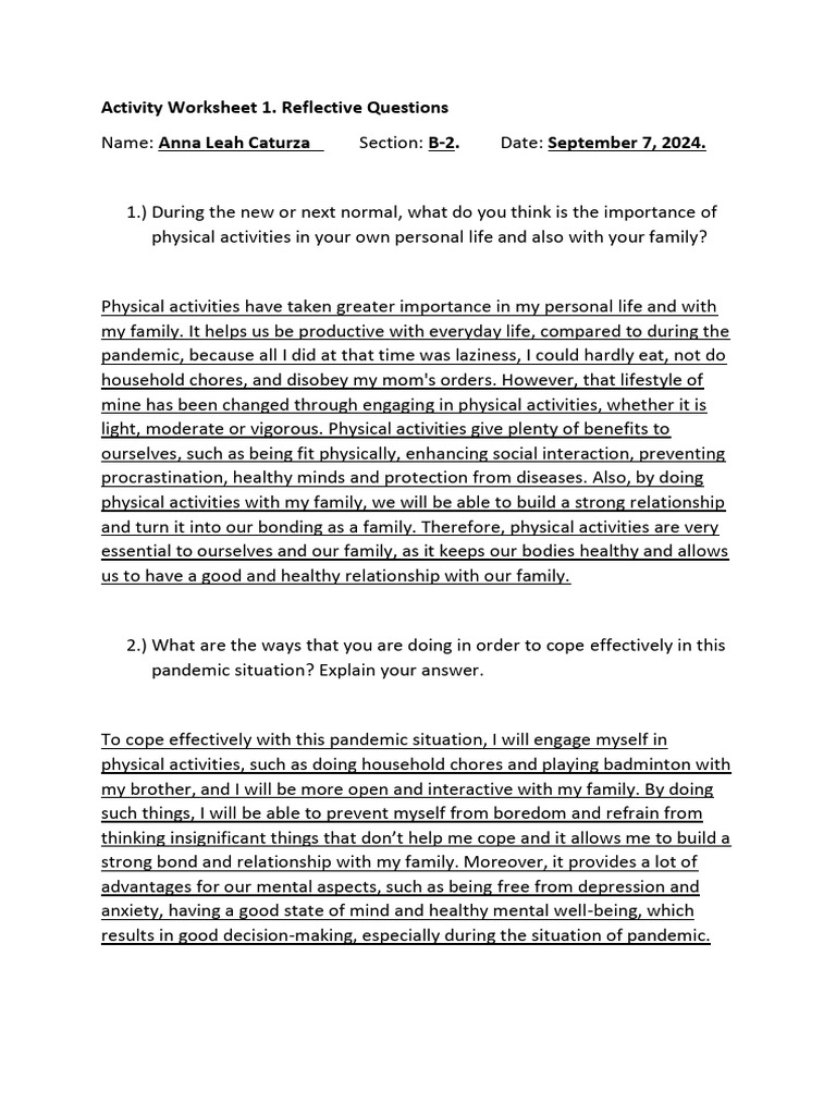 I Am Sharing 'Answer Sheet for Pathfit' With You | PDF