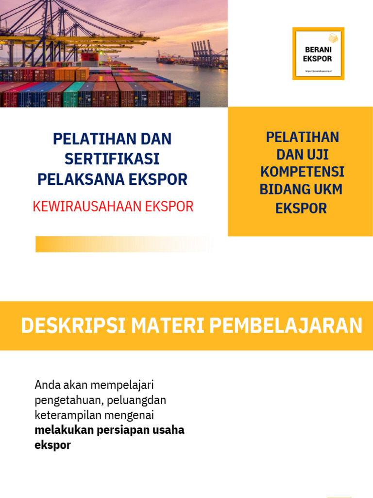 Materi 1 - KEWIRAUSAHAAN EKSPOR PDF | PDF