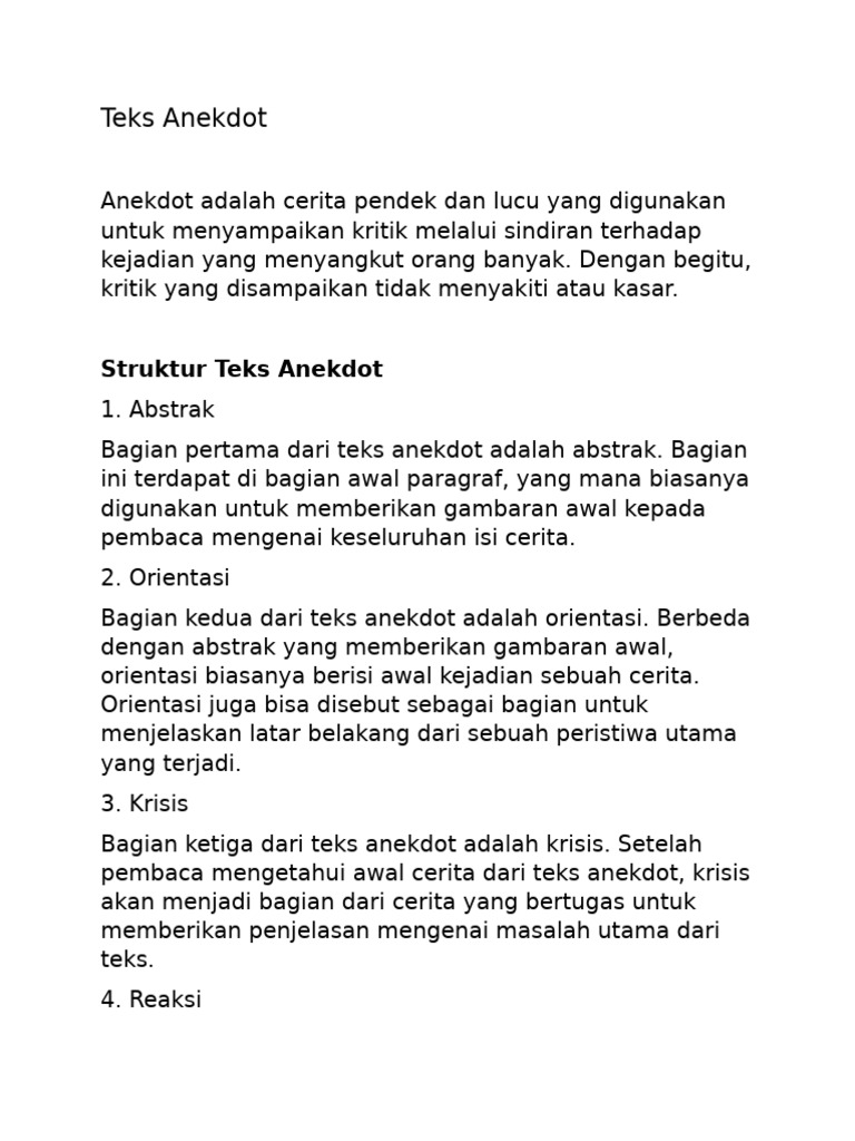 Teks Anekdot 2024 Tengan Diok MXNKDMD | PDF