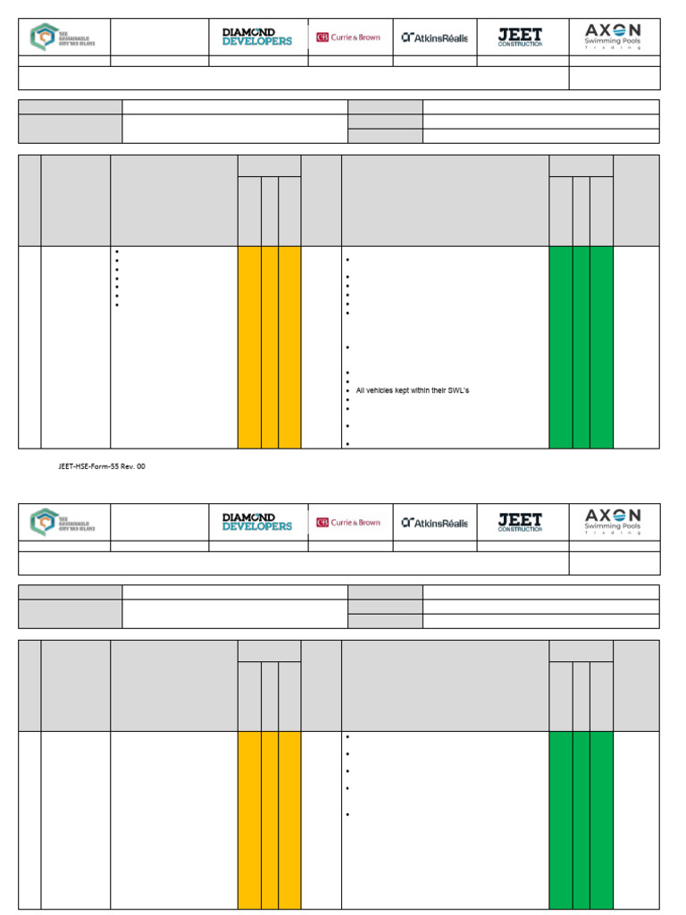 Risk Assessment -Swimming pool construction | PDF