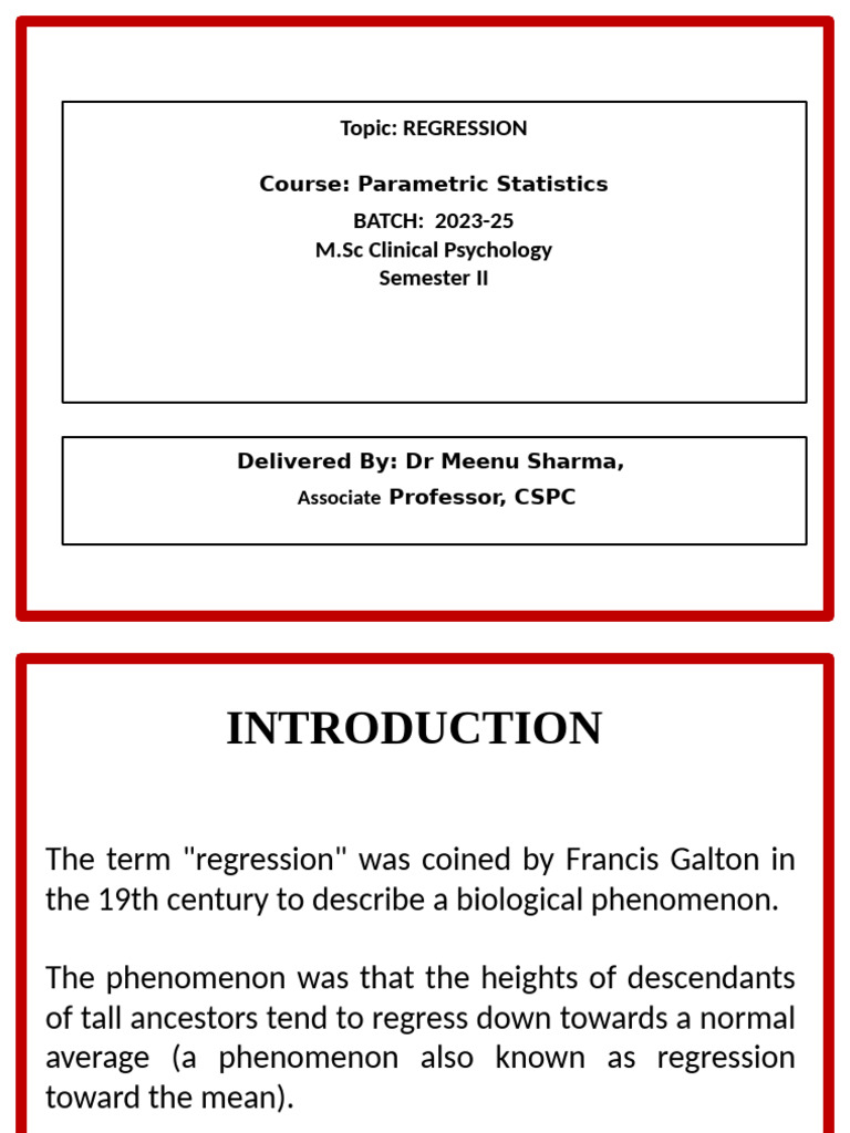 Unit 5 REGRESSION | PDF