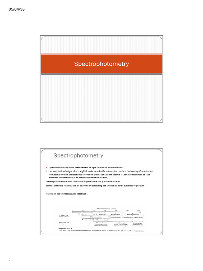 Spectrophotometry Calculations | PDF