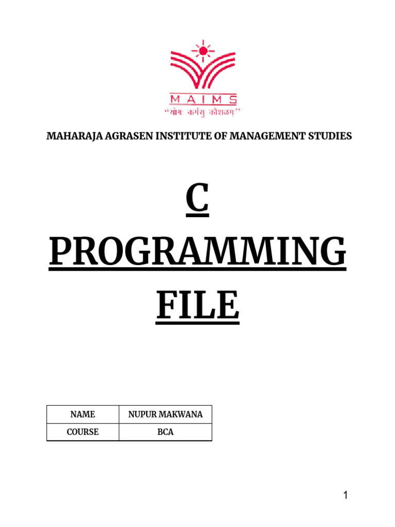 C Program File | PDF