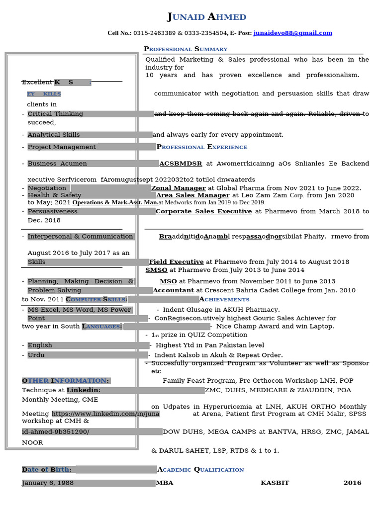 JUNAID RESUME_Converted | PDF