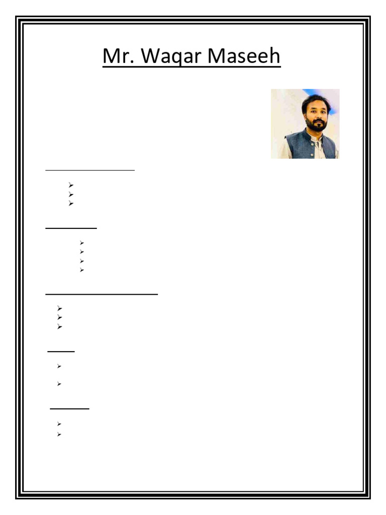 Mr waqar cv | PDF