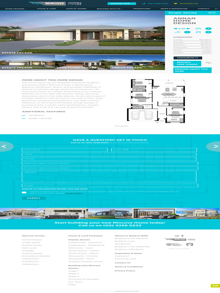 4 Bedroom Home Design Single Storey House Plan - Annan | PDF