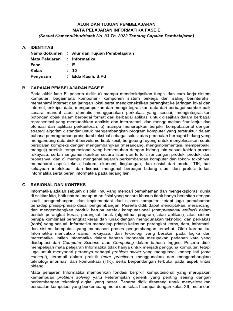 Elda - ATP Fase E - Informatika | PDF