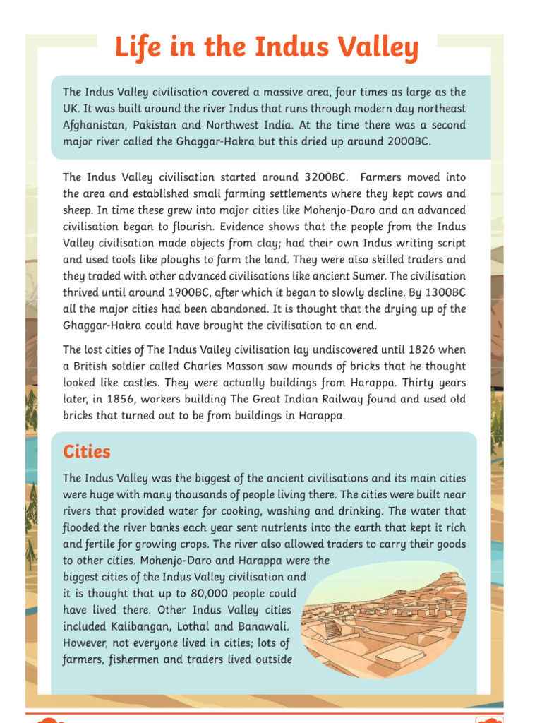t2 H 4817 Life in The Indus Valley Dif... Ding Comprehension Activity ...